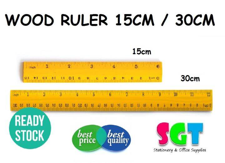 Wood Ruler 15cm / 30cm | Lazada