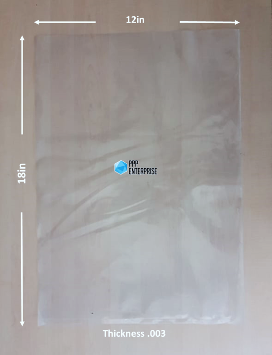 PE Plastic Bags 12x18x003 | Ideal for 5 kilo | Food Grade 100pcs per ...
