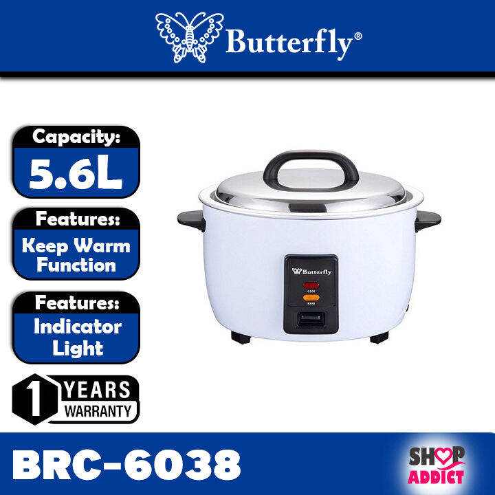 Butterfly Periuk Nasi Electric Rice Cooker 5.6L BRC-6038 | Lazada