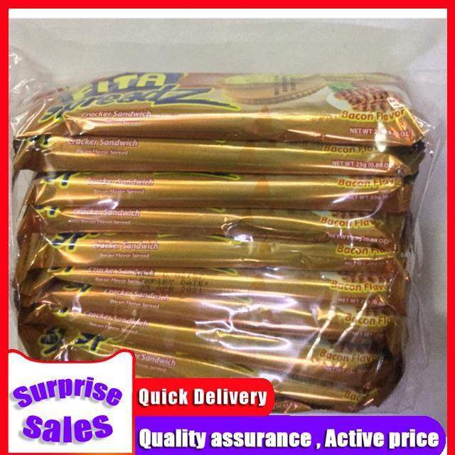 M.Y. San Fita Spreadz Cracker Sandwich Bacon Flavor 10x25g | Lazada PH