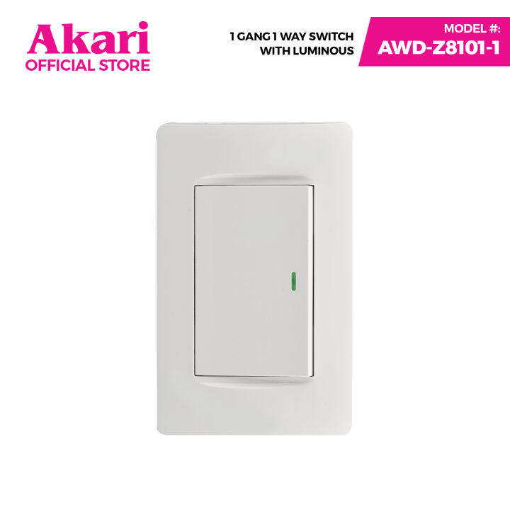 Akari AWD-Z8101-1 1 Gang 1 Way Switch with Luminous | Lazada PH