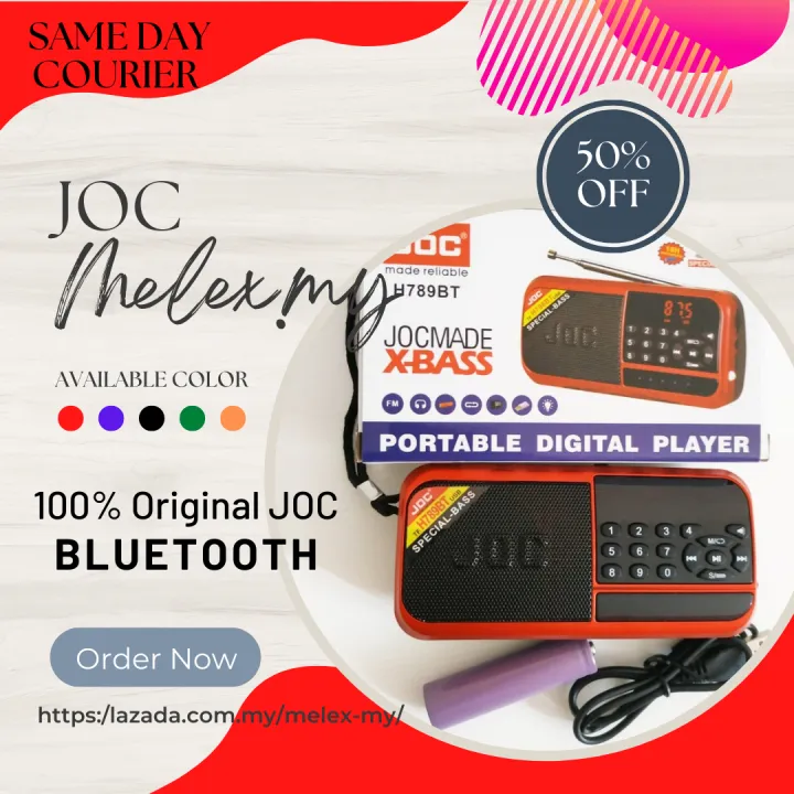 JOC H798 /H798BT Bluetooth Portable Rechargeable Radio MP3 Radio | Lazada