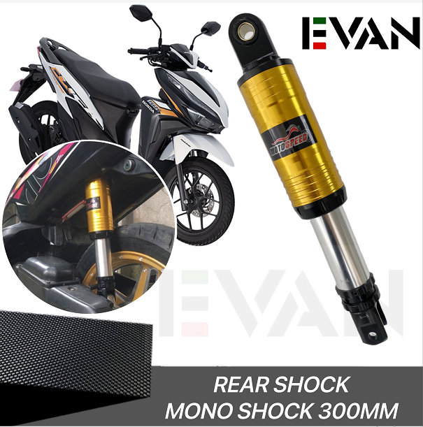 EVAN.shop Alloy Rear Mono Shock 300mm Absorber(Mio Beat Fi Click Skydrive Fino Scoopy) | Lazada PH