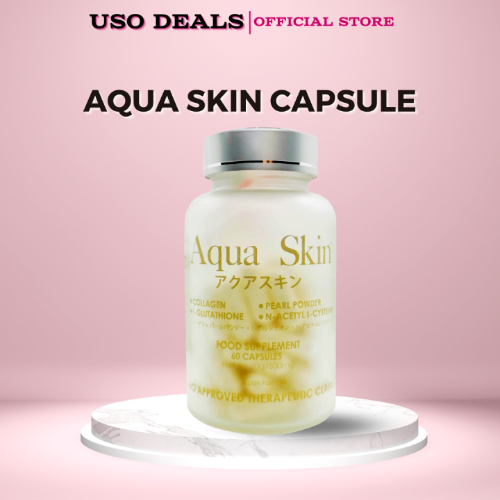 Aqua Skin Glutathione With Collagen Made In Japan 60 Capsules FDA ...