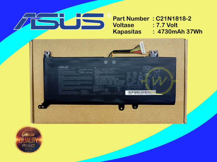 Baterai Laptop Asus Vivobook A409 A509 X409 X509 Series B21n1818-2