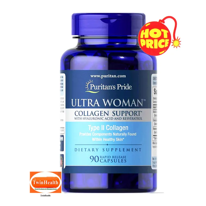 Puritan's Pride Ultra Woman™ Collagen Support 1000 mg with Hyaluronic ...