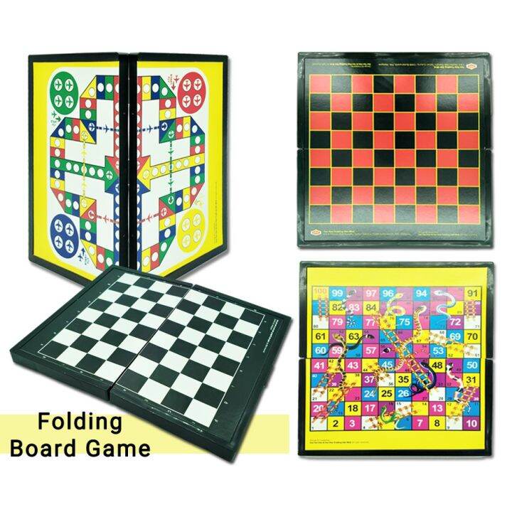 Mini Pocket Magnetic Game Set - Chess / Draughts / Snake / Aeroplane ...
