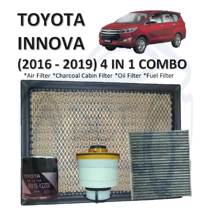 4 in 1 Combo : TOYOTA Innova (2016 - 2019) : Air filter, Cabin Filter ...