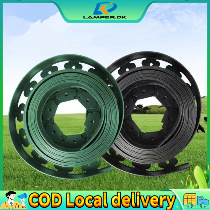 DK 5/10m Plastic Garden Edging Border Flexible Lawn Grass Edging Decor Fence Landscape Belt ...