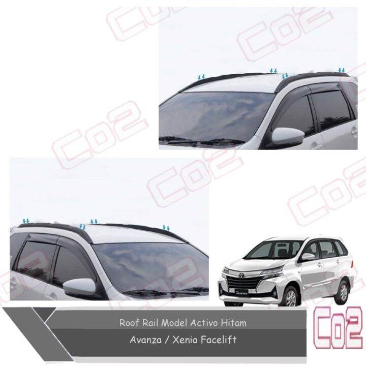 Roof Rail Model Activo Hitam Mobil Avanza Facelift | Lazada Indonesia