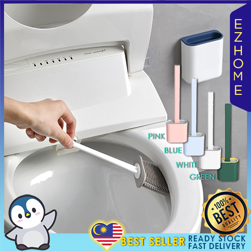 EZ Home® Toilet Brush Double Surface Berus Tandas Silicone Toilet Bowl ...