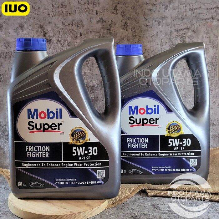 Oli Mobil Super Friction Fighter MOBIL ONE 5W 30 API SP 4 Ltr ASLI | Lazada Indonesia