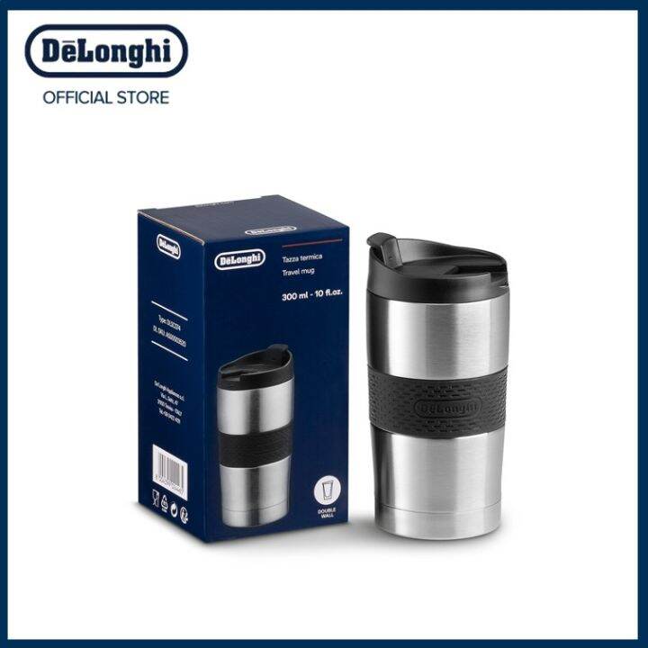 De'Longhi Stainless Steel Travel Mug 300ml DLSC074 | Lazada