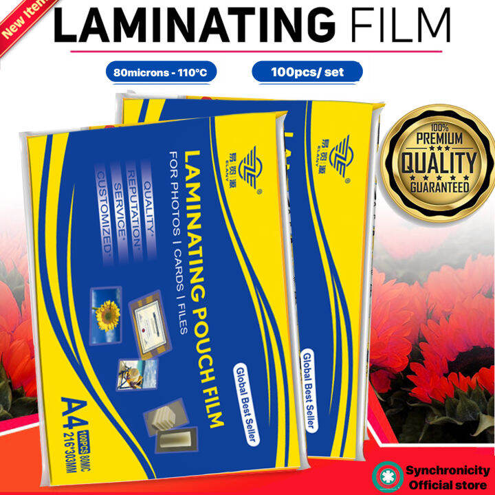 A4 Hot Process Laminating Film Size (80micron) 100pcs / pack | Special Promotion | ID pass card ...