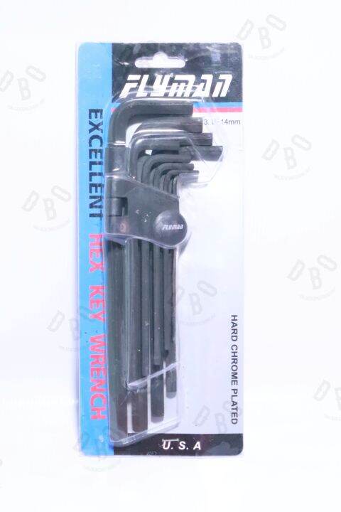 Flyman Allen Wrench Set 9 Pcs.(Hex Keys) 3mm to 14mm | Lazada PH