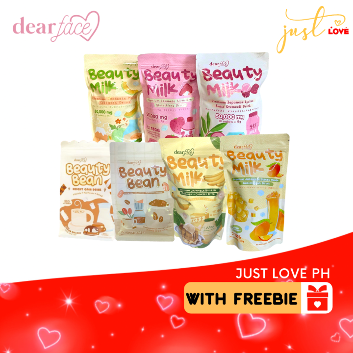 Dear Face Beauty Milk Collagen Drink (Melon, Strawberry, Lychee, Banana ...
