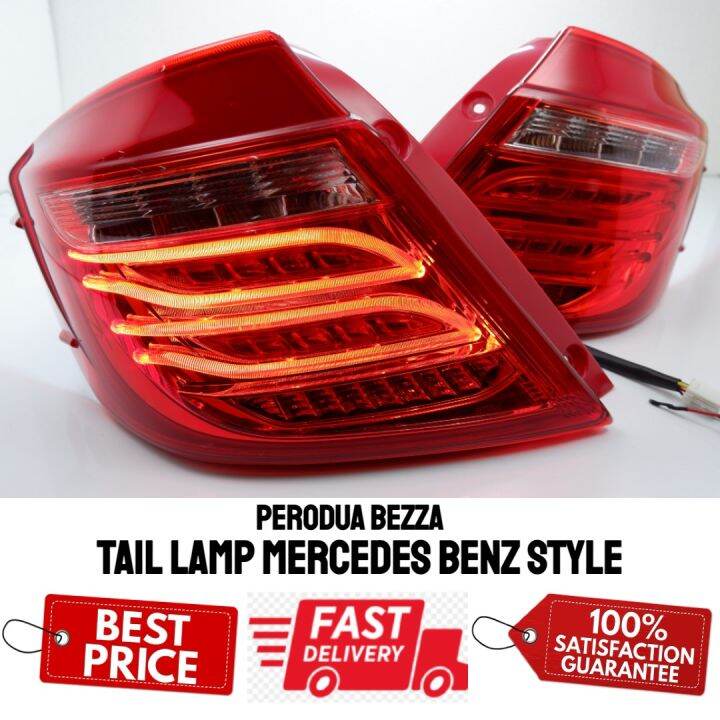 Perodua Bezza tail lamp mercedes design RED with sequential (running ...