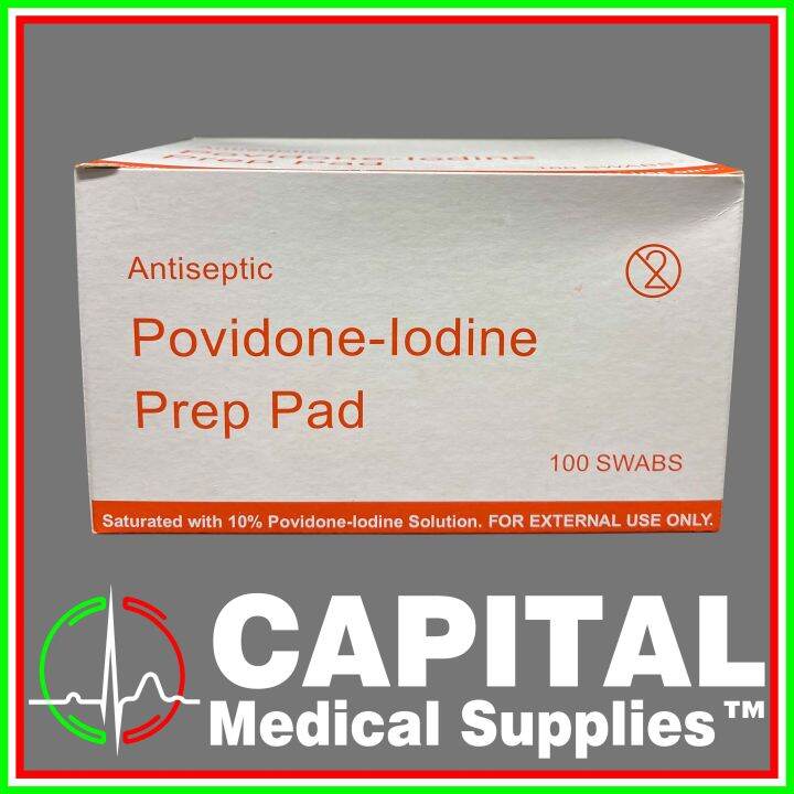 Povidone Iodine Prep Pad / Swab Antiseptic 10%, 100 pcs/box (PARTNERS ...