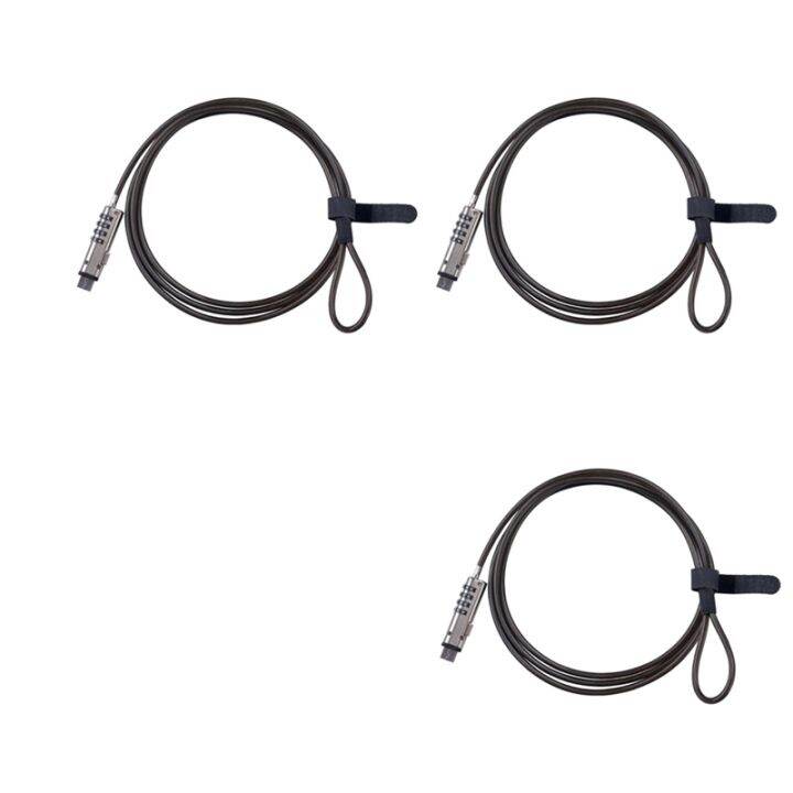 3X 4 Digital Universal Lock USB Laptop Security Cable Lock for Computer ...