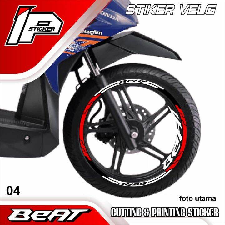 Stiker Velg BEAT- Striping Velg Variasi List HONDA BEAT.04 Design IP ...