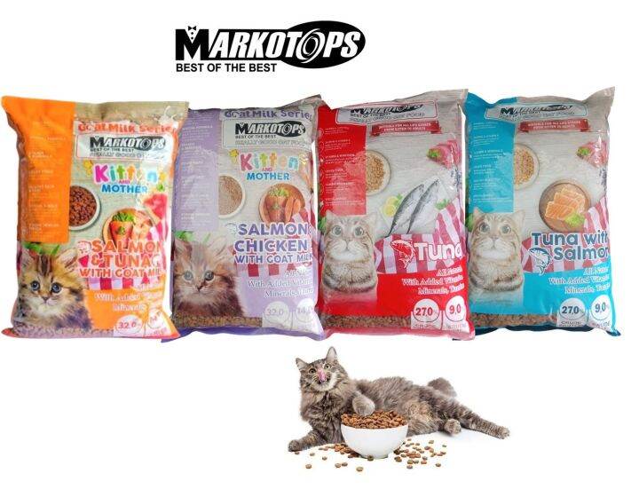 Dry Cat Food MARKOTOPS 1 Kg For Adult Cat, Kitten & Mother Baby Cat ...