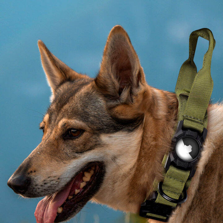 Tactical AirTag Dog Collar, Heavy Duty Air Tag Dog Collar [Thick & Wide ...