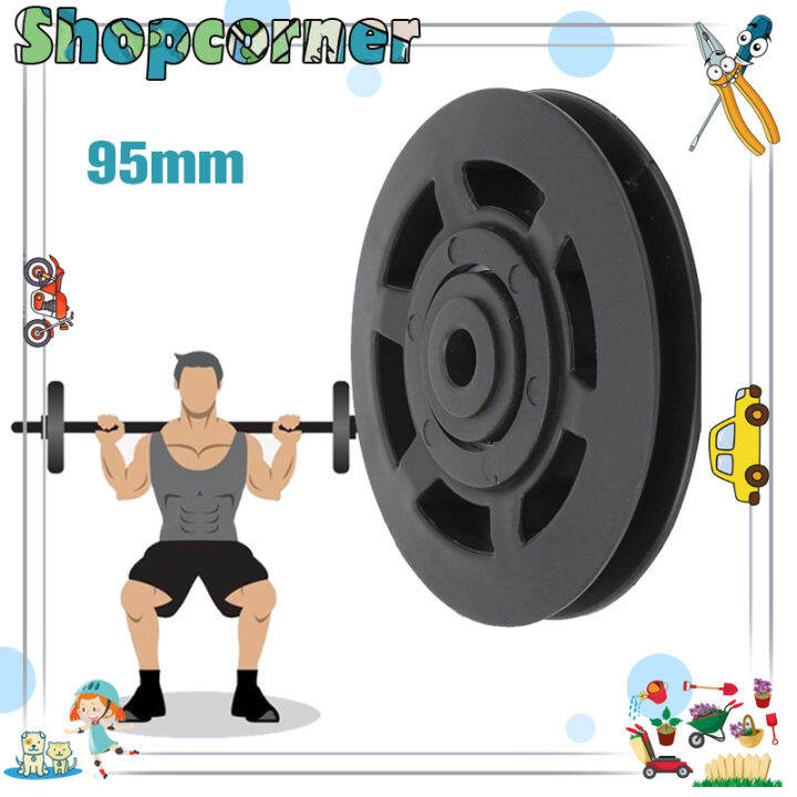 Roda Katrol Gym 95mm Pulley Gym Universal Nylon Bearing Pulley Wheel ...