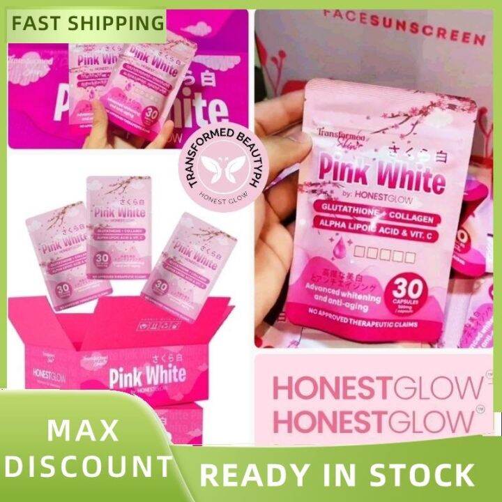 Honest Glow Pink White Capsule Premium Glutathione Collagen 30caps ...