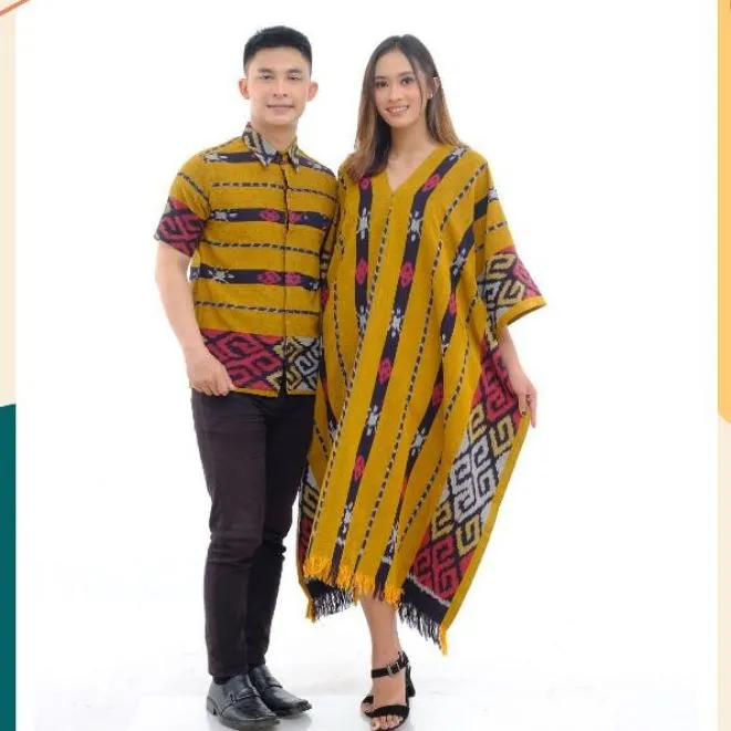 Baju Couple Pasangan couple keluarga tenun baju tenun set baju couple ...