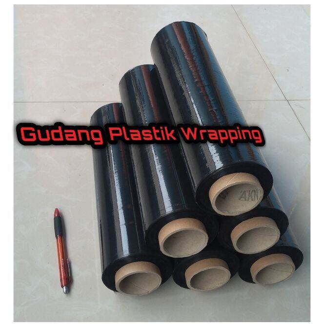 PLASTIK WRAPPING HITAM 25 CM | STRETCH FILM | Lazada Indonesia