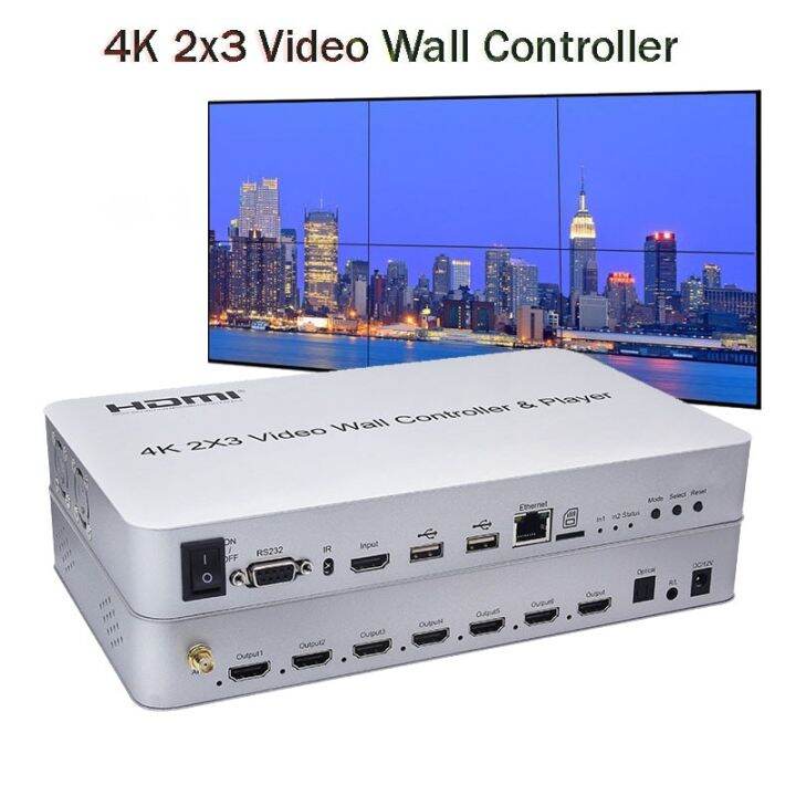 2x3 HDMI Video Wall Controller 2x2 Splicing Screen TV Wall Processor ...