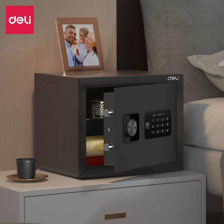 Deli Small Electronic Password Safe Deposit Box Digital Safe Cash Box ...