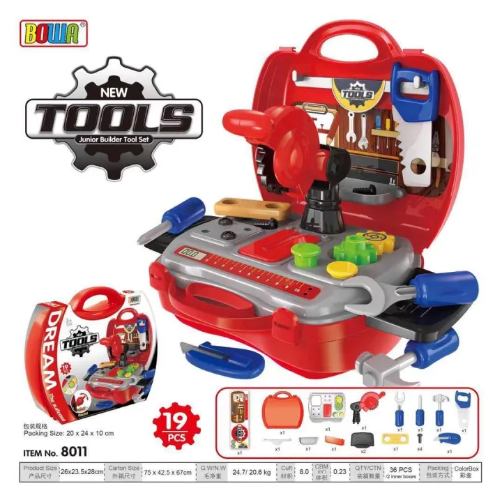 BOWA Dream The Suitcase New Carpenter Kids Tools Junior Builder Toy Set ...