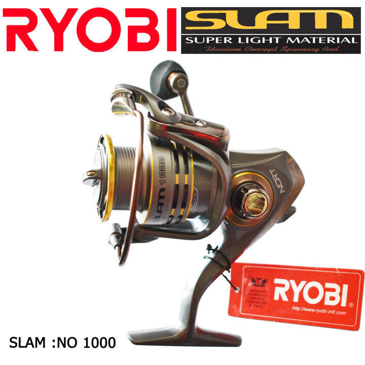 รอก รอกสปิ้น RYOBI รุ่น SLAM-1000 สีเทา-ทอง อุปกรณ์ตกปลา รอกตกปลา รอก ...