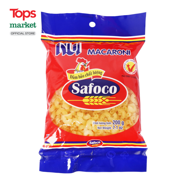 Nui Ốc Nhỏ (Nui Sò, Nui Chữ C) Macaroni Safoco GóI 200G | Lazada.vn