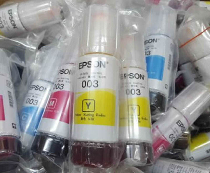 Epson 003 Original Ink Bottle Set Black, Cyan, Yellow, Magenta 100% ...