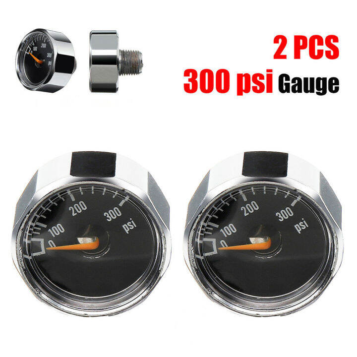 2pcs Mini Pressure Gauge 300psi 25mm 1/8NPT Precision Valve Micro ...