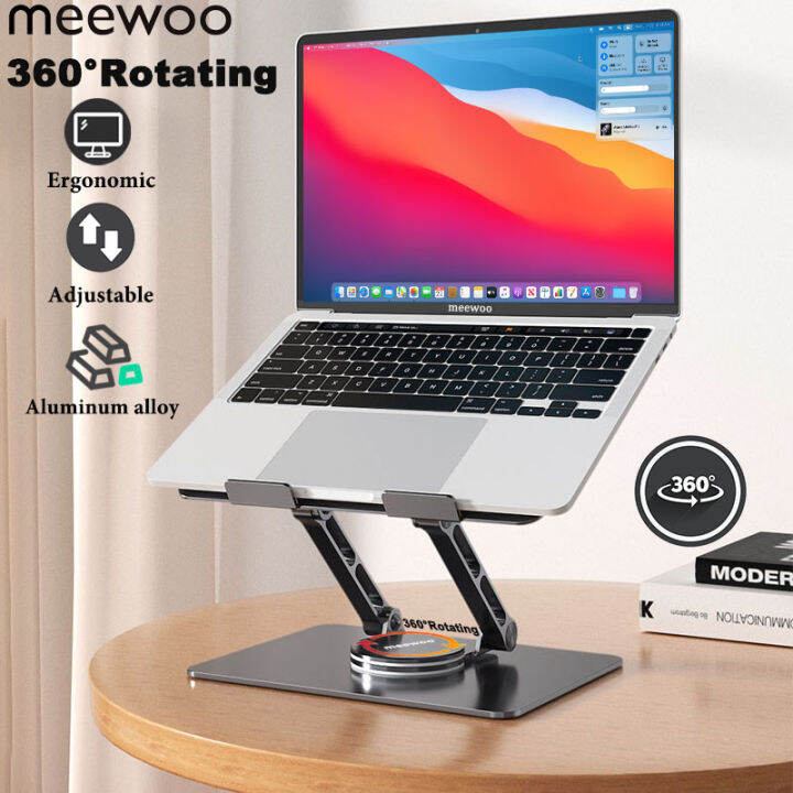 Meewoo Laptop Stand 360 Rotating Dual-axis Aluminum Alloy Laptop Holder ...
