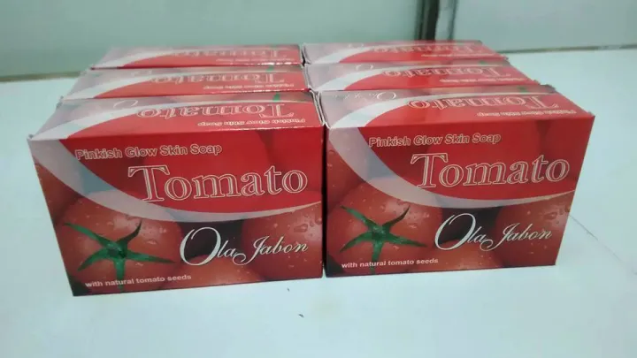 1 PACK OLA JABON TOMATO ANTI WRINKLE SOAP 130G ( 6pcs per pack) | Lazada PH