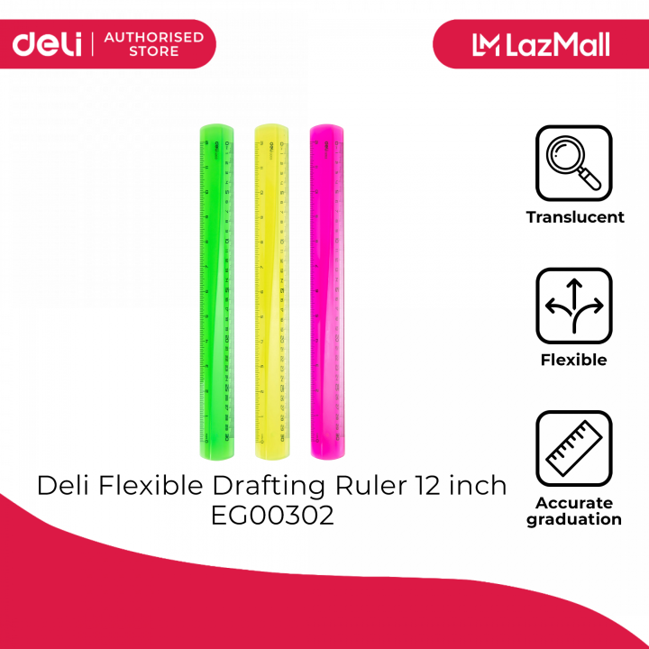 Deli Drafting Ruler 12 inch 1pc EG00302 [7525G00302] | Lazada PH