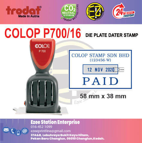 COLOP P700 DIE PLATE DATER | Lazada