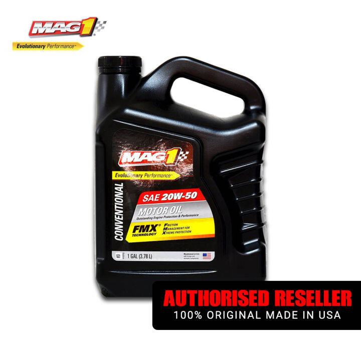 MAG 1 Conventional SAE 20W-50 Motor Oil for Gasoline Engines 1 Gal PN ...