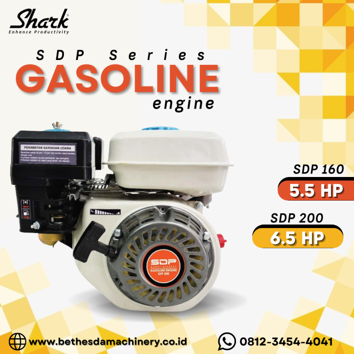 Mesin Bensin 5.5 Pk engine penggerak SDP Shark 6.5 Hp gasoline | Lazada Indonesia