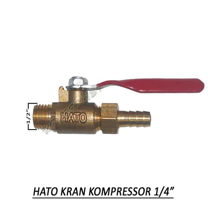 Kran Angin Kompresor 1-4 Inch Kran Kuningan Air Compressor Stop Kran ...
