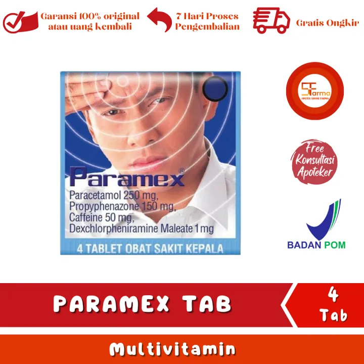 PARAMEX Eceran (1 Strip isi 4 Tablet) | Lazada Indonesia