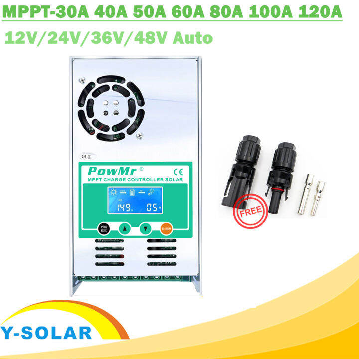 MPPT 120A 80A 60A 40A Solar Charge Controller Backlight LCD Solar Regulator 12V 24V 36V 48V Auto ...