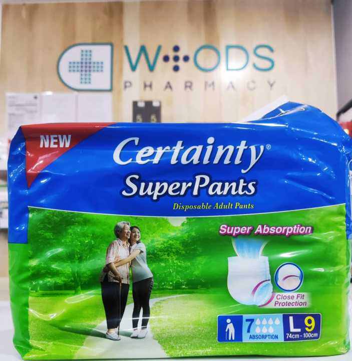 WOODS PHARMACY CERTAINTY SUPERPANTS REGULAR PACK (M-10/L-9/XL-8) | Lazada