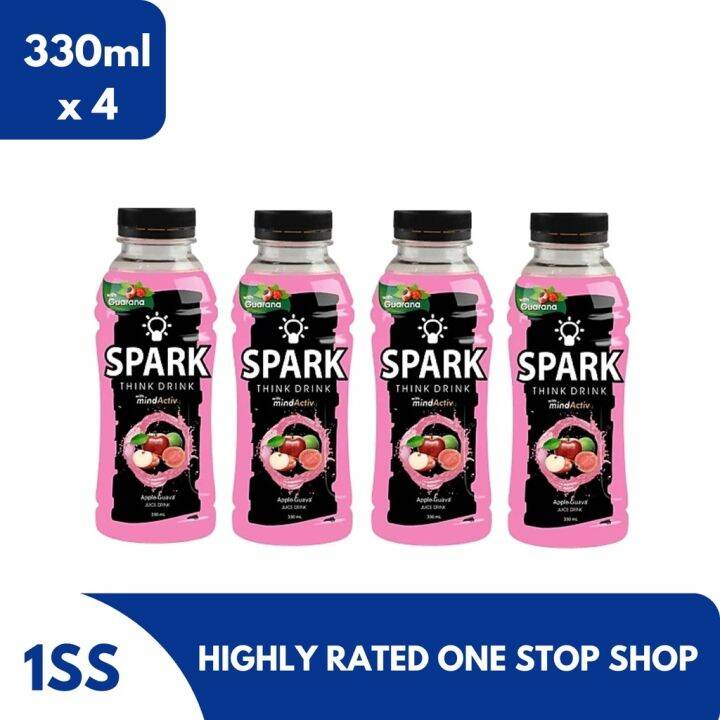【COD】Hot Spark Juice Think Drink Apple Guava 330ml set of 4 | Lazada PH