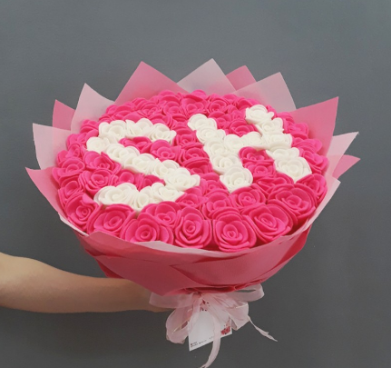 buket bunga jumbo bisa custom warna atau inisial | Lazada Indonesia