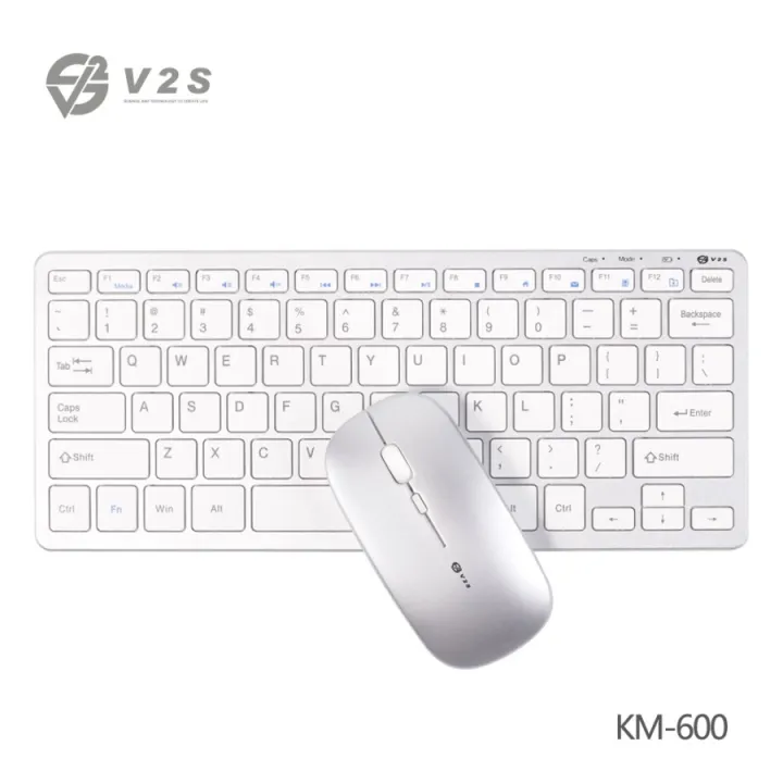 V2S KM600 11'' Wireless Keyboard and Mouse set Portable Business Office Home Notebook Desktop PC ...